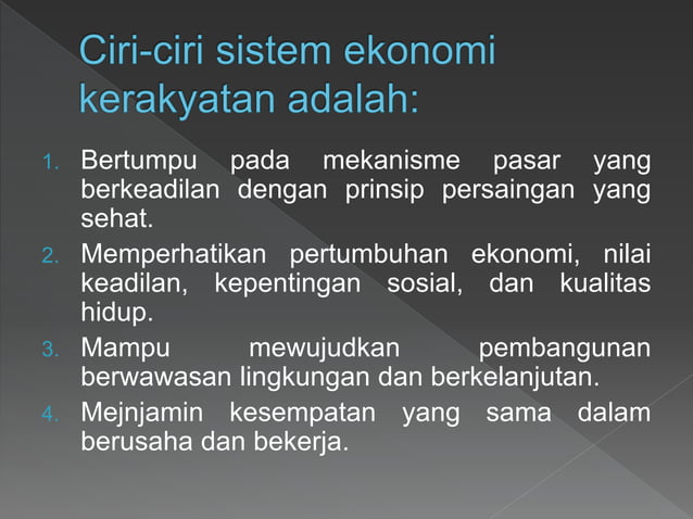 perekonomian indonesia sistem ekonomi indonesia | PPT