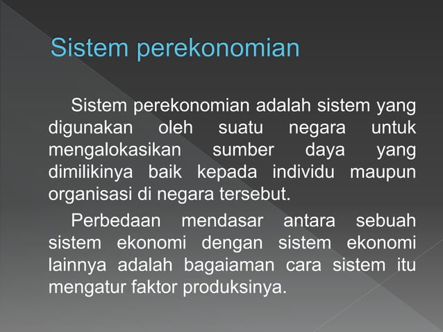 perekonomian indonesia sistem ekonomi indonesia | PPT