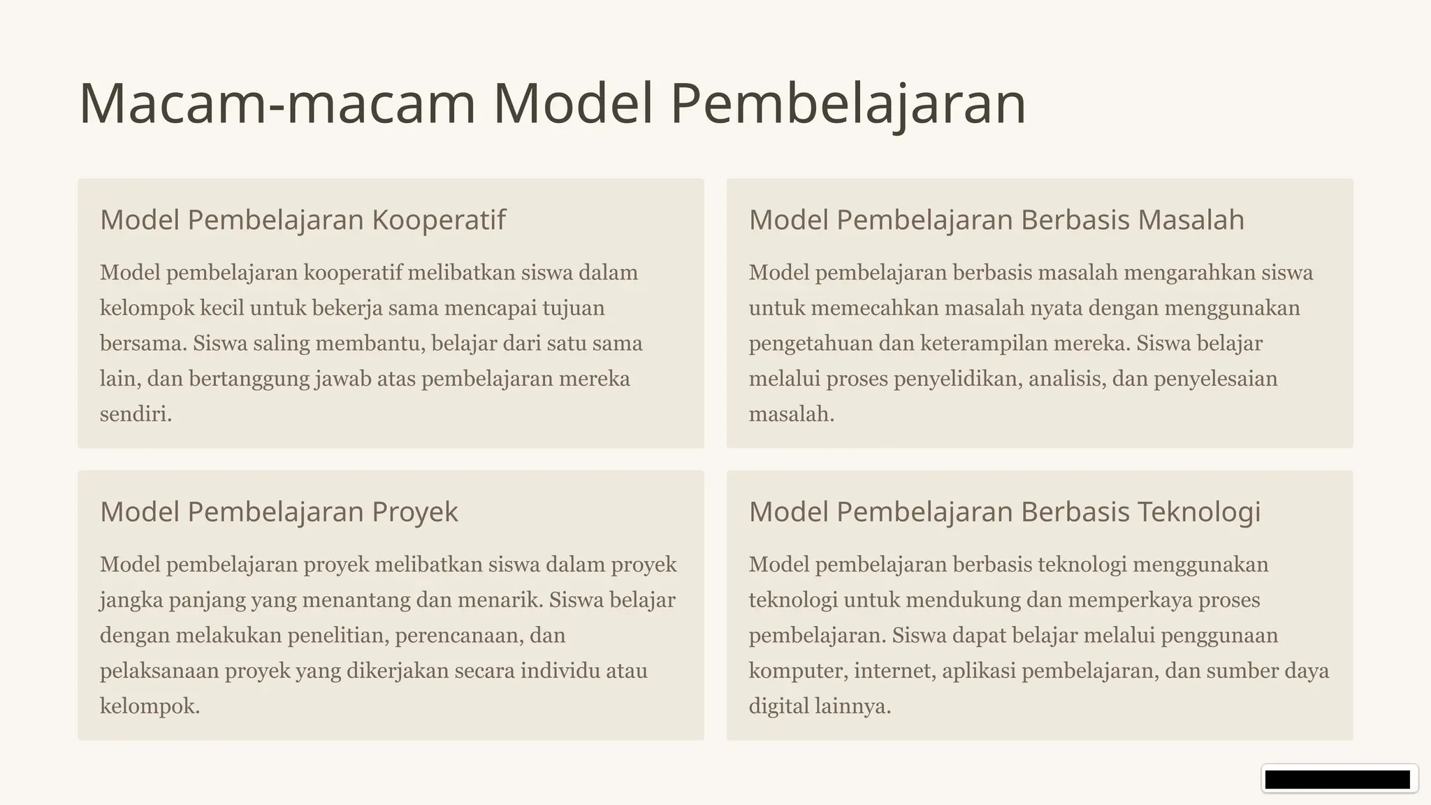 TUGAS PERENCANAAN KELOMPOK 6 MODEL-MODEL PEMBELAJARAN PAI.pptx