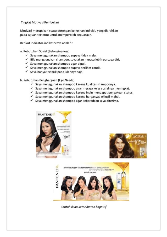 Tugas perilaku konsumen mengenai iklan | DOCX