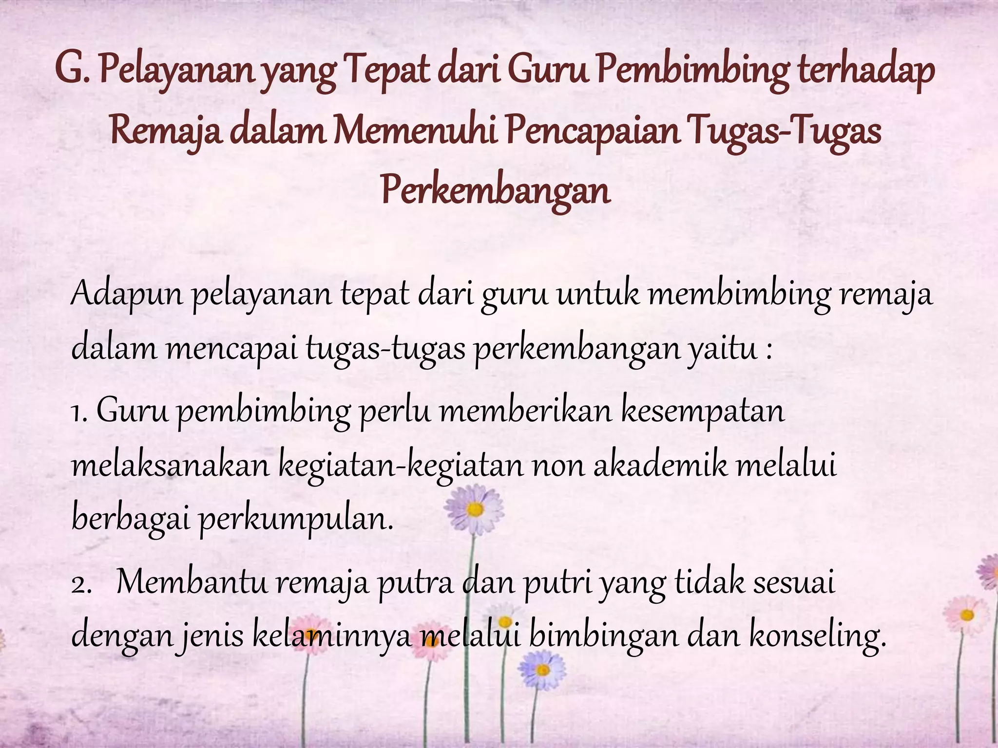 Tugas perkembangan remaja | PPTX