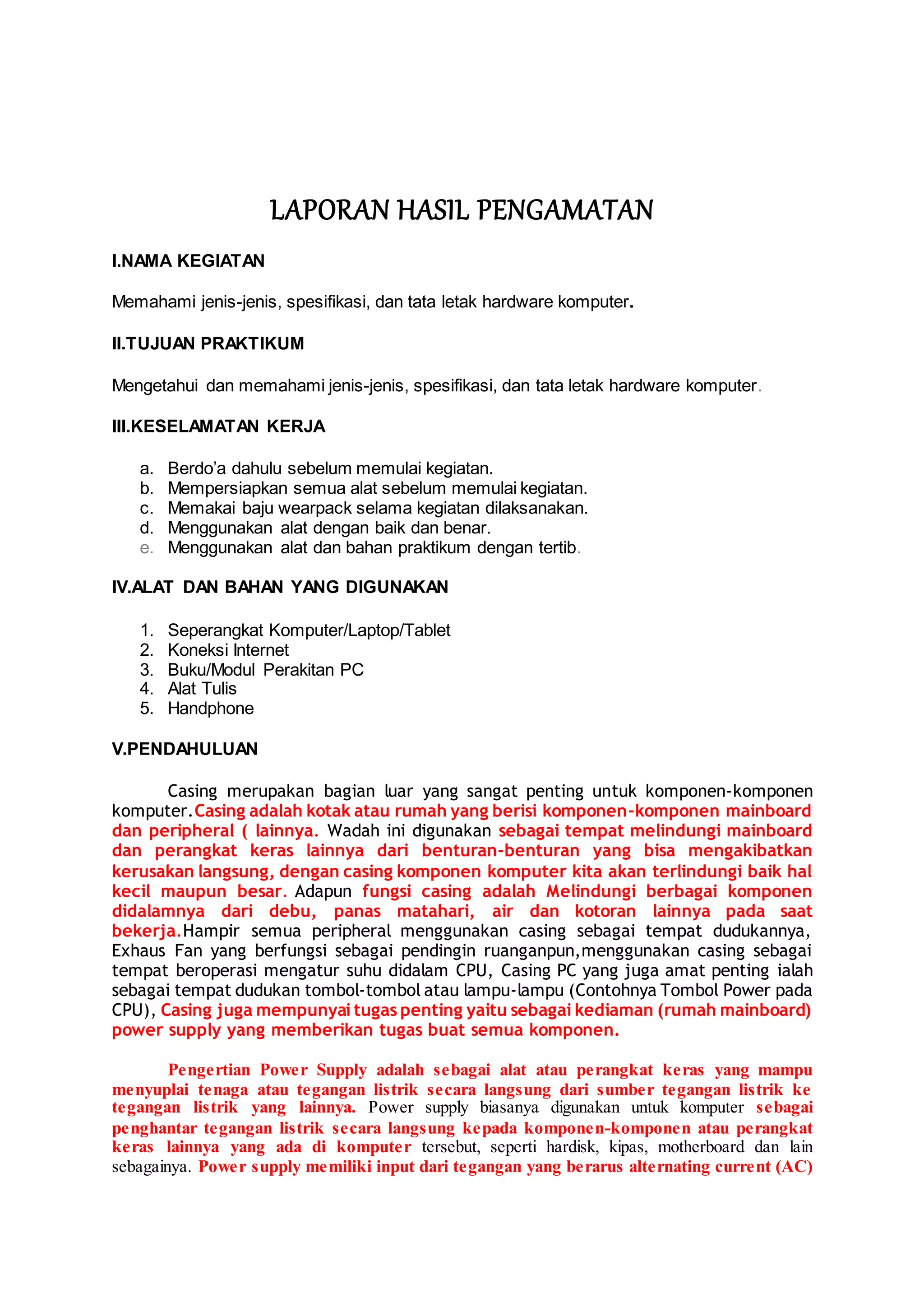 Tugas Perakitan Komputer | DOCX