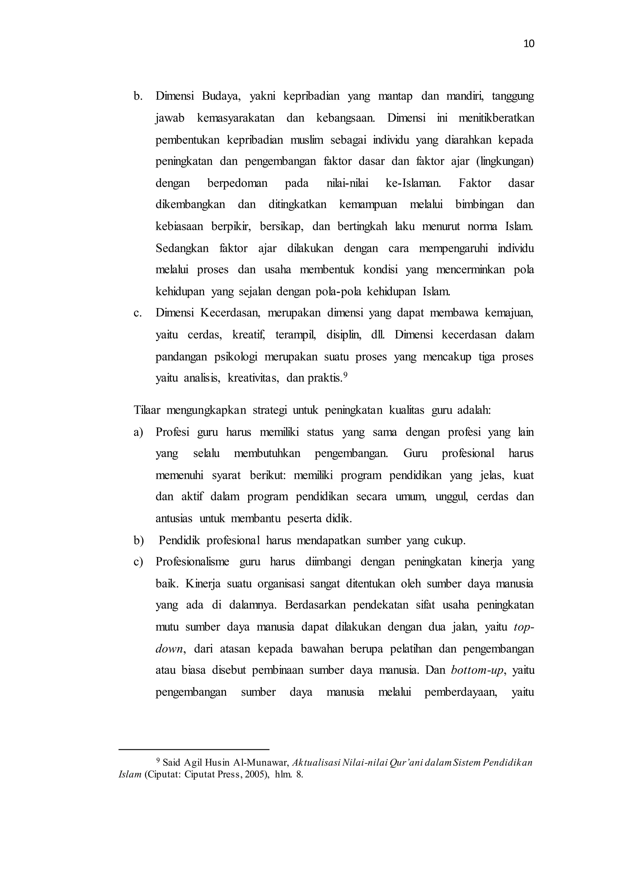 Sumber daya manusia pada lembaga pendidikan islam | PDF