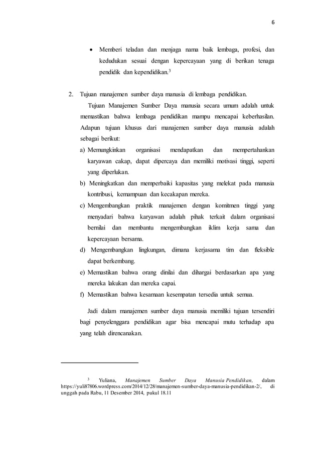 Sumber daya manusia pada lembaga pendidikan islam | PDF