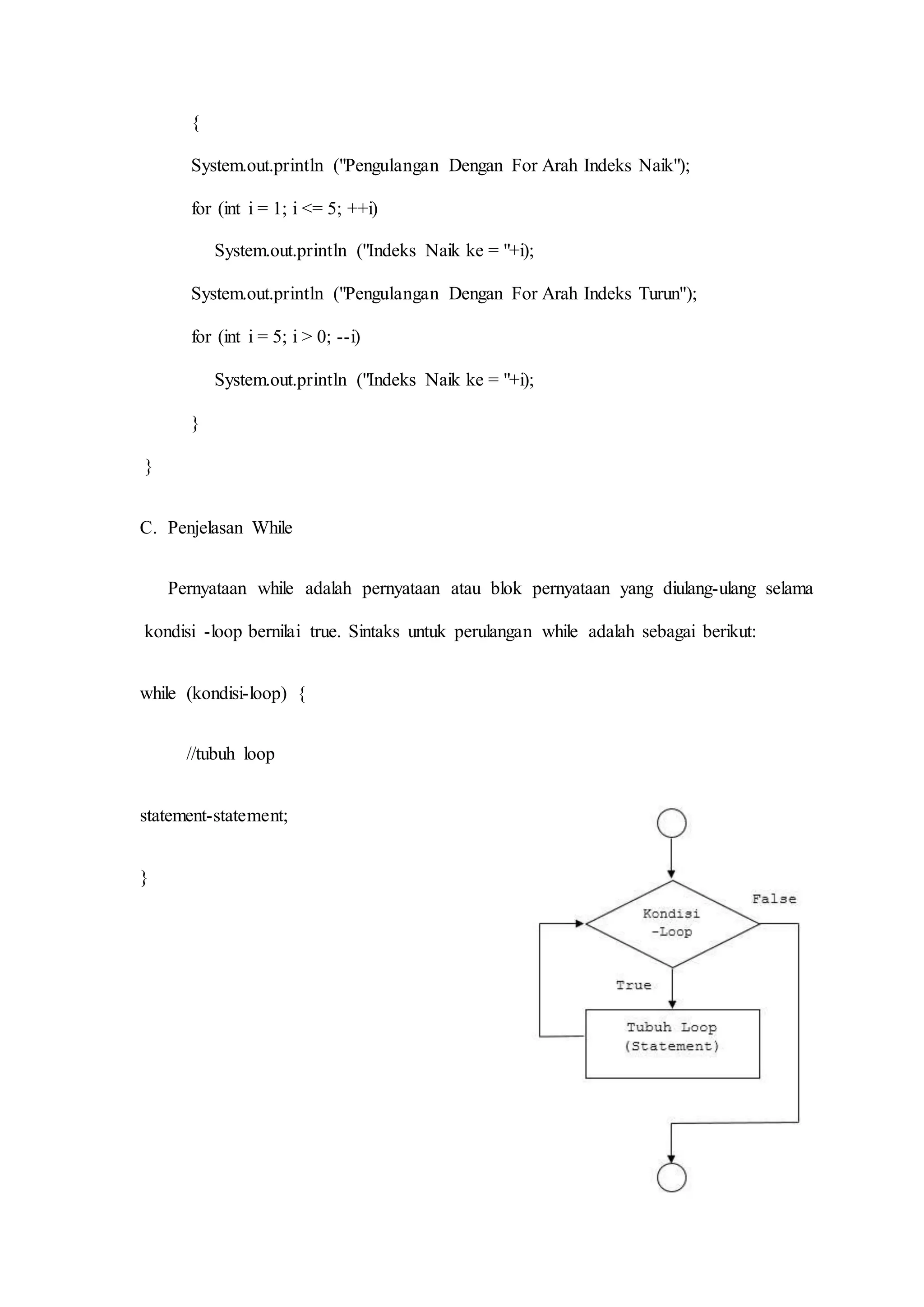 Tugas perulangan/Looping | PDF