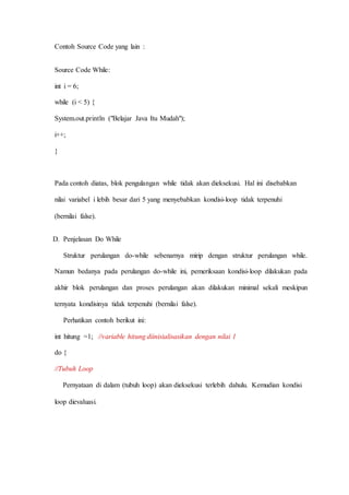 Tugas perulangan/Looping | PDF