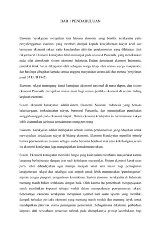 SISTEM EKONOMI KERAKYATAN MELALUI WADAH GERAKAN KOPERASI INDONESIA | DOCX