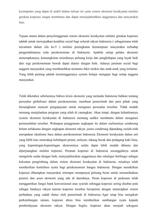 SISTEM EKONOMI KERAKYATAN MELALUI WADAH GERAKAN KOPERASI INDONESIA | DOCX