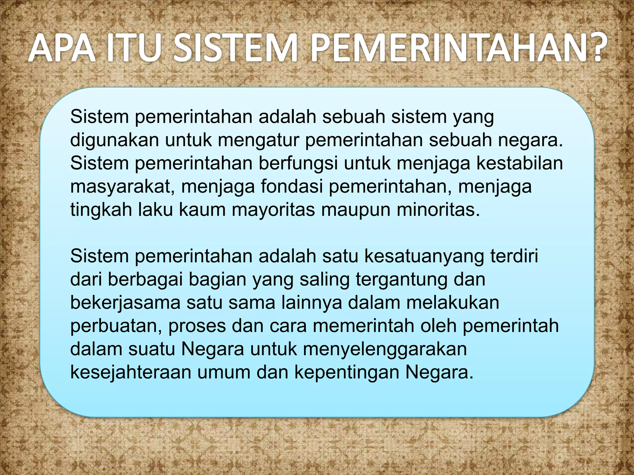 Tugas PKN - Sistem Pemerintahan | PPT