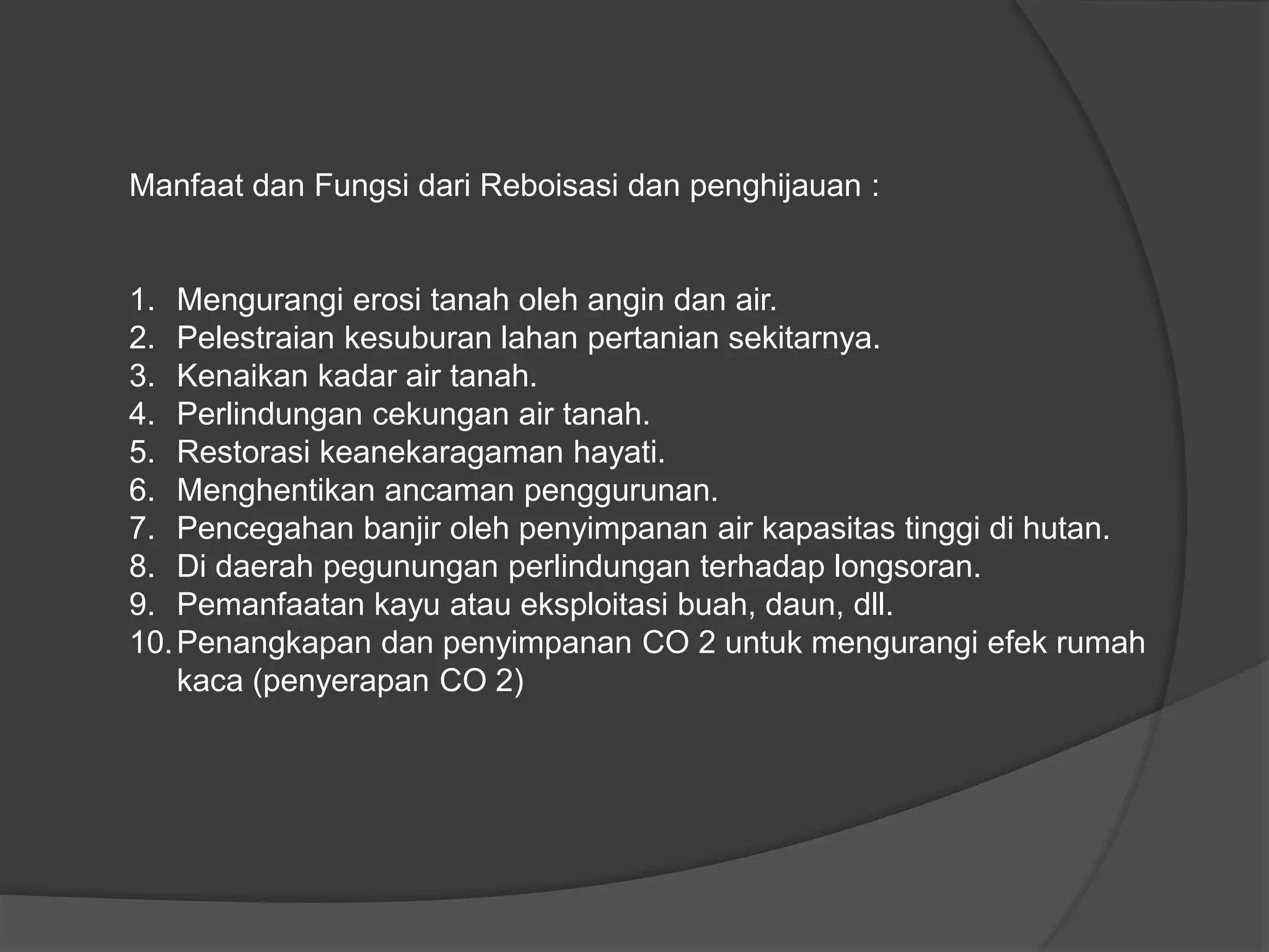 REBOISASI DAN PENGHIJAUAN | PPTX