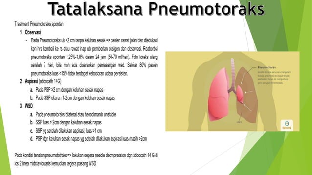 Tinjauan Pustaka Pneumotoraks secondary spontan pneumotoraks .pptx