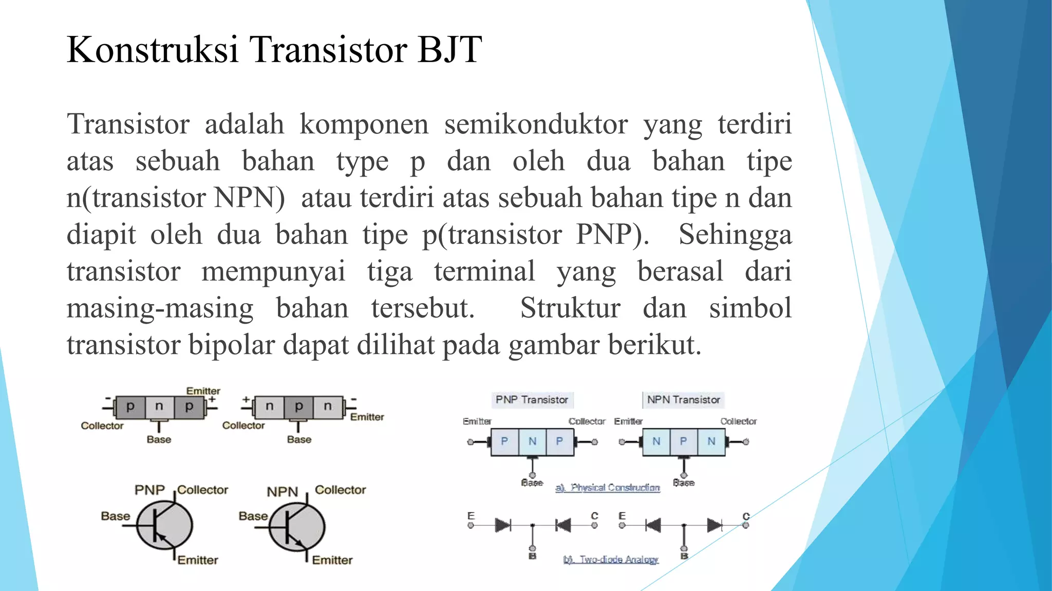 TUGAS TRANSISTOR PNP DAN NPN (ppt) | PPTX
