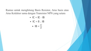 TUGAS TRANSISTOR PNP DAN NPN (ppt) | PPTX