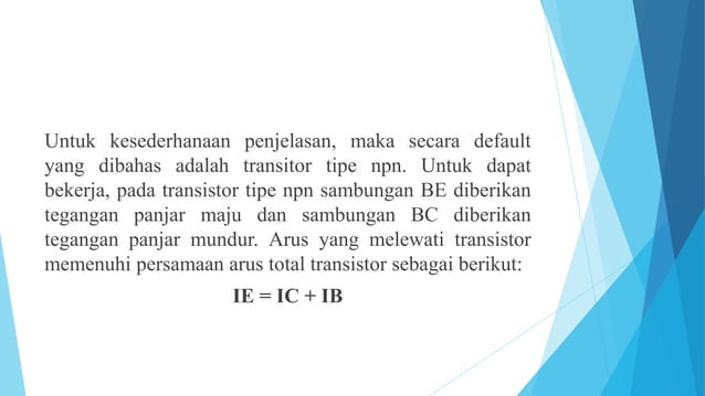 TUGAS TRANSISTOR PNP DAN NPN (ppt) | PPTX