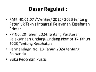 TUGAS POKOK DAN FUNGSI KADER PUSTU dan posyandu | PDF