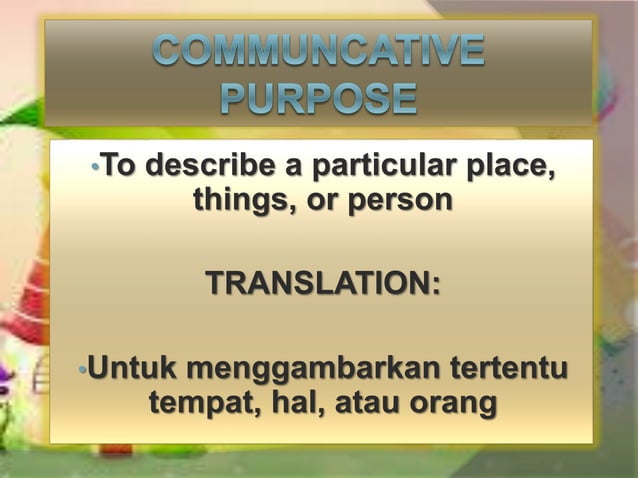 || Powerpoint : Description Text || | PPTX