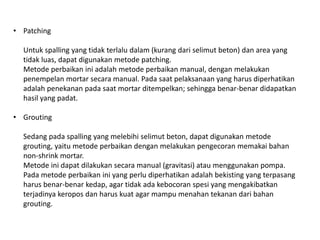 Tugas pemeliharaan dan perbaikan bangunan | PPTX