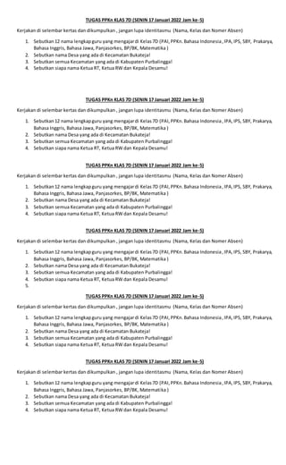 Tugas ppkn klas 7 d | PDF