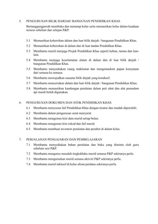 Bidang Tugas PPM Pend. Khas | PDF