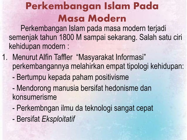 PERKEMBANGAN ISLAM PADA MASA MODERN | PPTX