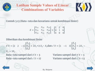 APG Pertemuan 3 : SAMPLE GEOMETRI AND RANDOM SAMPLING (2) | PPTX