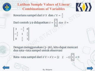 APG Pertemuan 3 : SAMPLE GEOMETRI AND RANDOM SAMPLING (2) | PPTX
