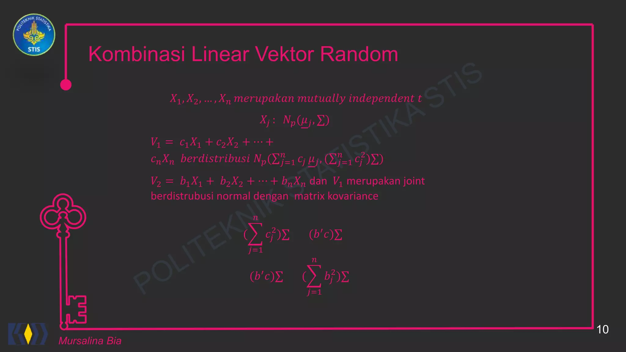 APG Pertemuan 4 : Multivariate Normal Distribution | PPTX