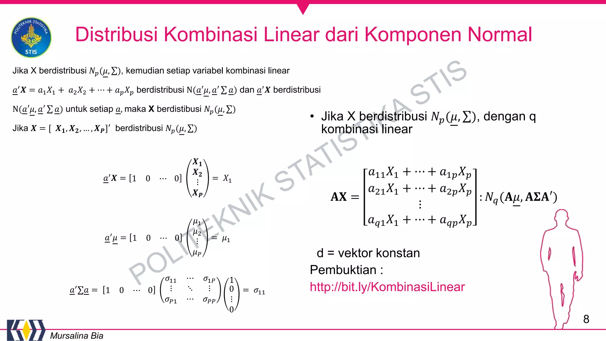 APG Pertemuan 4 : Multivariate Normal Distribution | PPTX