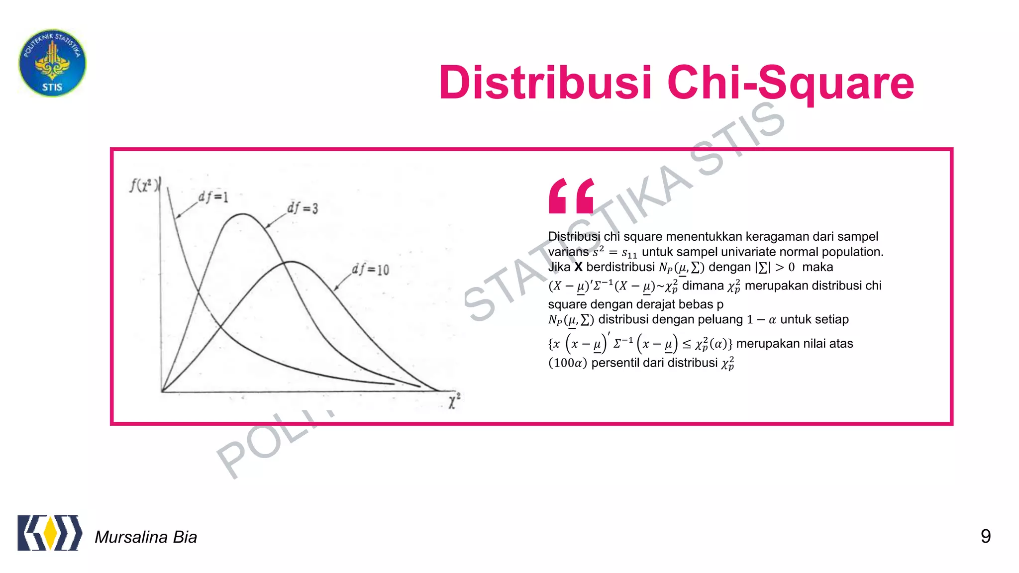 APG Pertemuan 4 : Multivariate Normal Distribution | PPTX