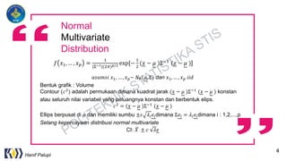 APG Pertemuan 4 : Multivariate Normal Distribution | PPTX