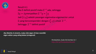 APG Pertemuan 4 : Multivariate Normal Distribution | PPTX