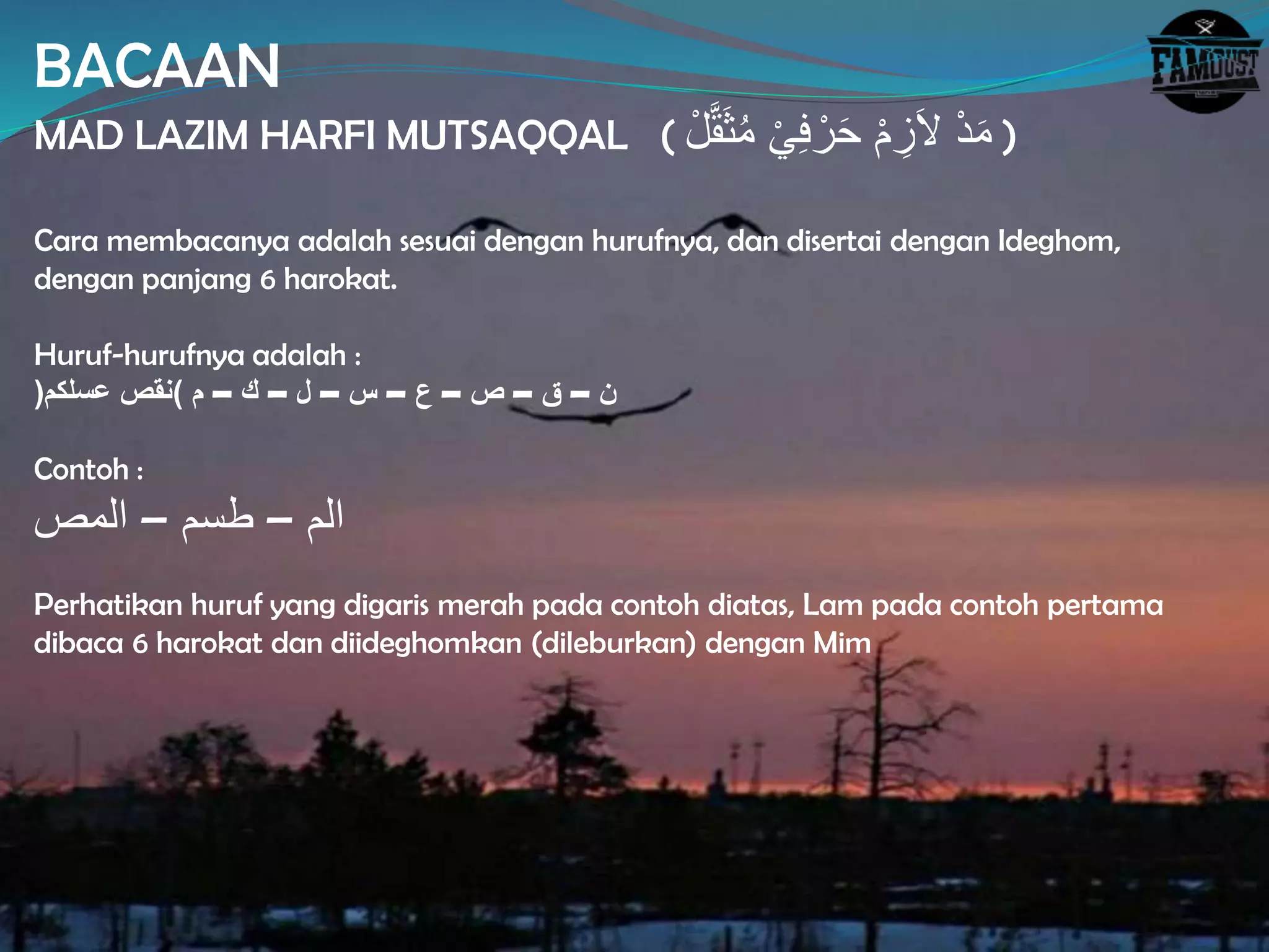 MAD LAZIM HARFI MUKHOFFAF & MUTSAQQAL | PPTX