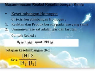 ppt kesetimbangan kimia | PPT