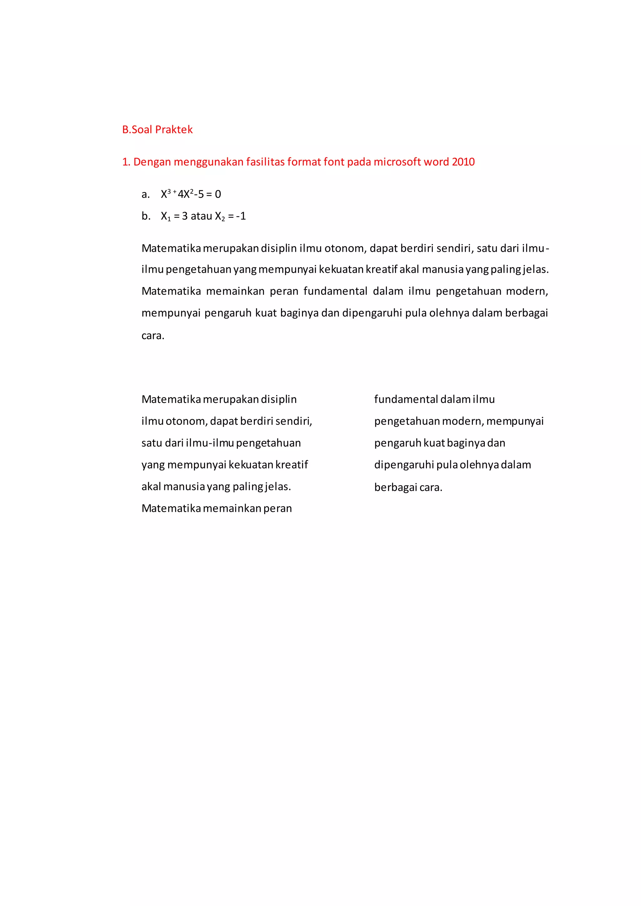 Tugas praktek word | DOCX