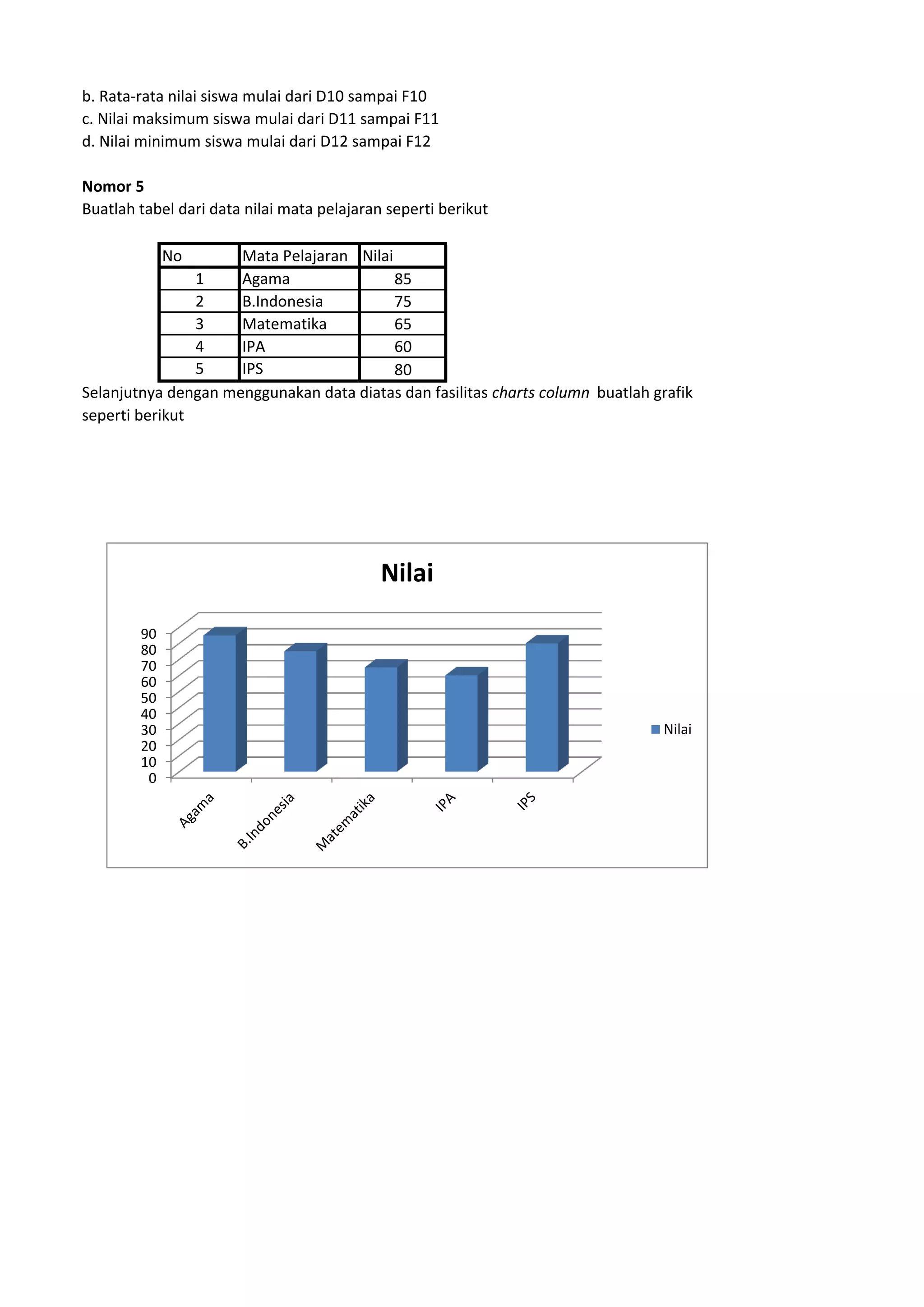 Tugas praktek excel | PDF