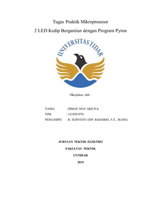 Tugas Praktik Microprosesor 2 LED | DOCX