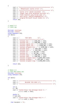 Tugas praktikukm pemrograman c++ | PDF