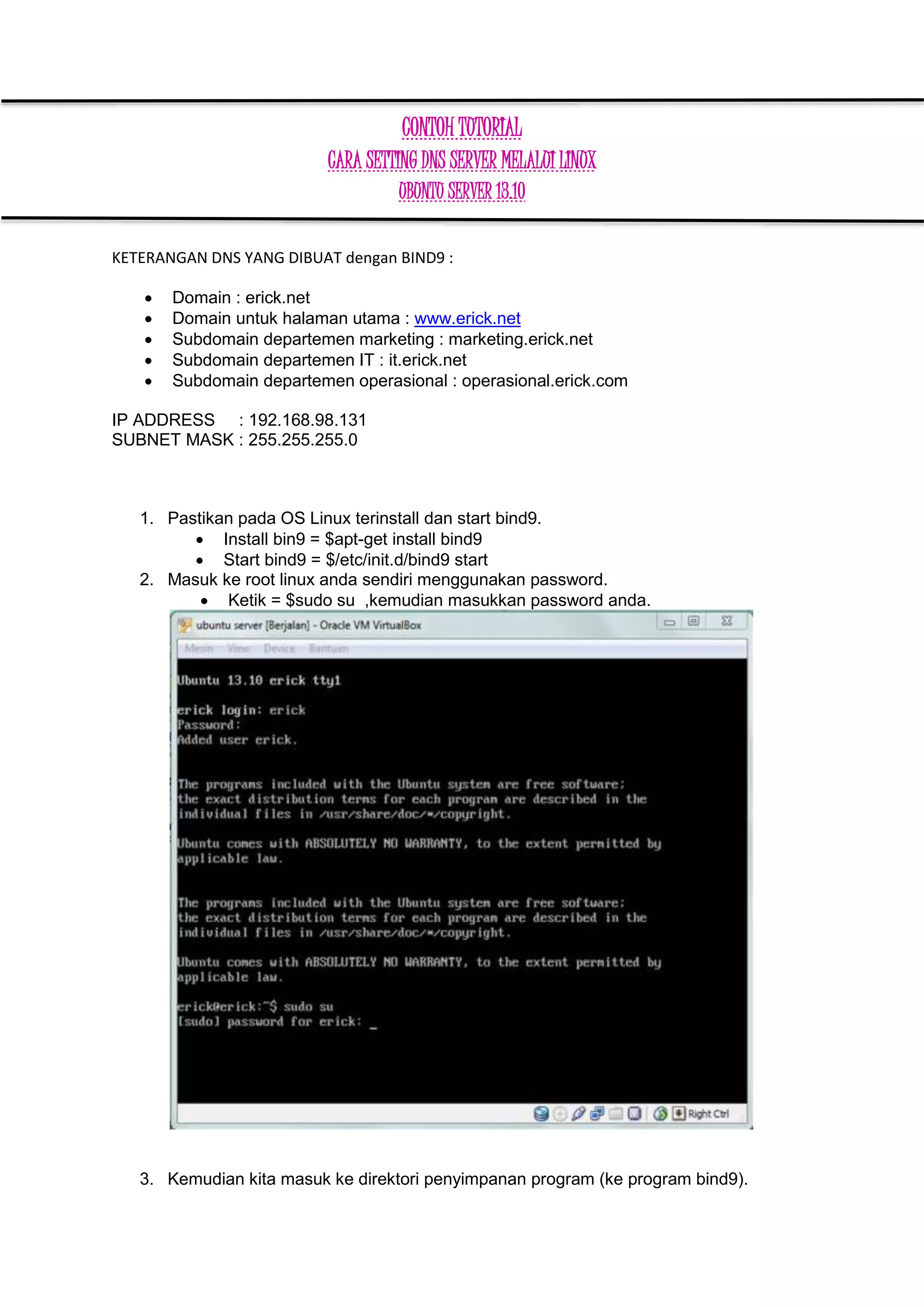 Setting Dns Pada Ubuntu Server Pdf