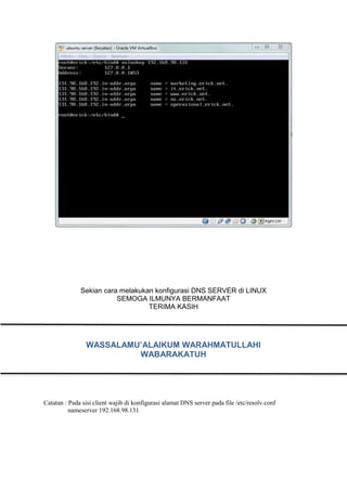 Setting DNS pada ubuntu server | PDF