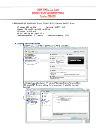 Setting DHCP Ubuntu Server | PDF