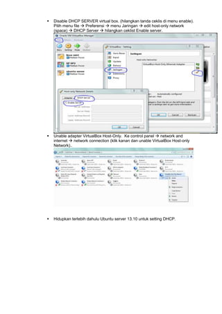 Setting DHCP Ubuntu Server | PDF