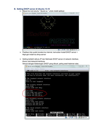 Setting DHCP Ubuntu Server | PDF | Free Download