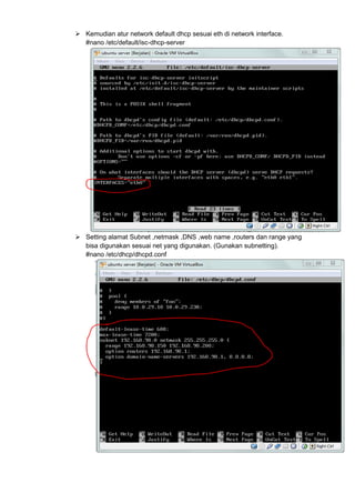 Setting DHCP Ubuntu Server | PDF