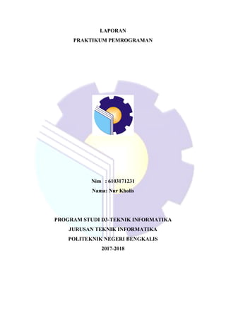 laporan praktikum pemrograman pdf | PDF