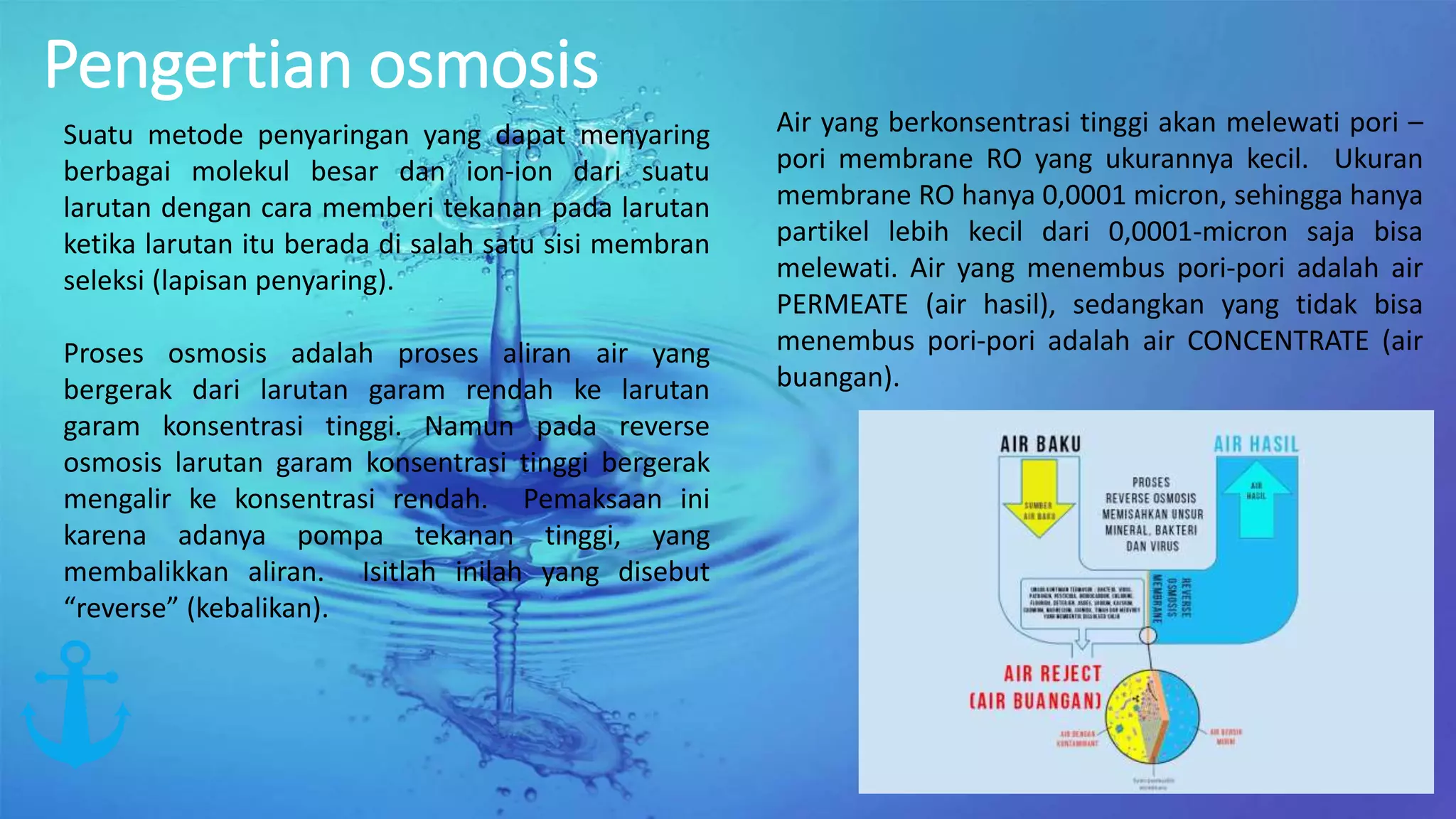 Reverse Osmosis/ RO (By. Nur Uswatun Chasanah) | PPTX
