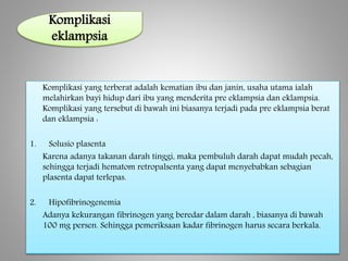 Pre Eklampsia & Eklampsia | PPTX