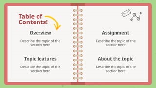 Contoh presentasi tema warna hijau note book lesson | PPTX