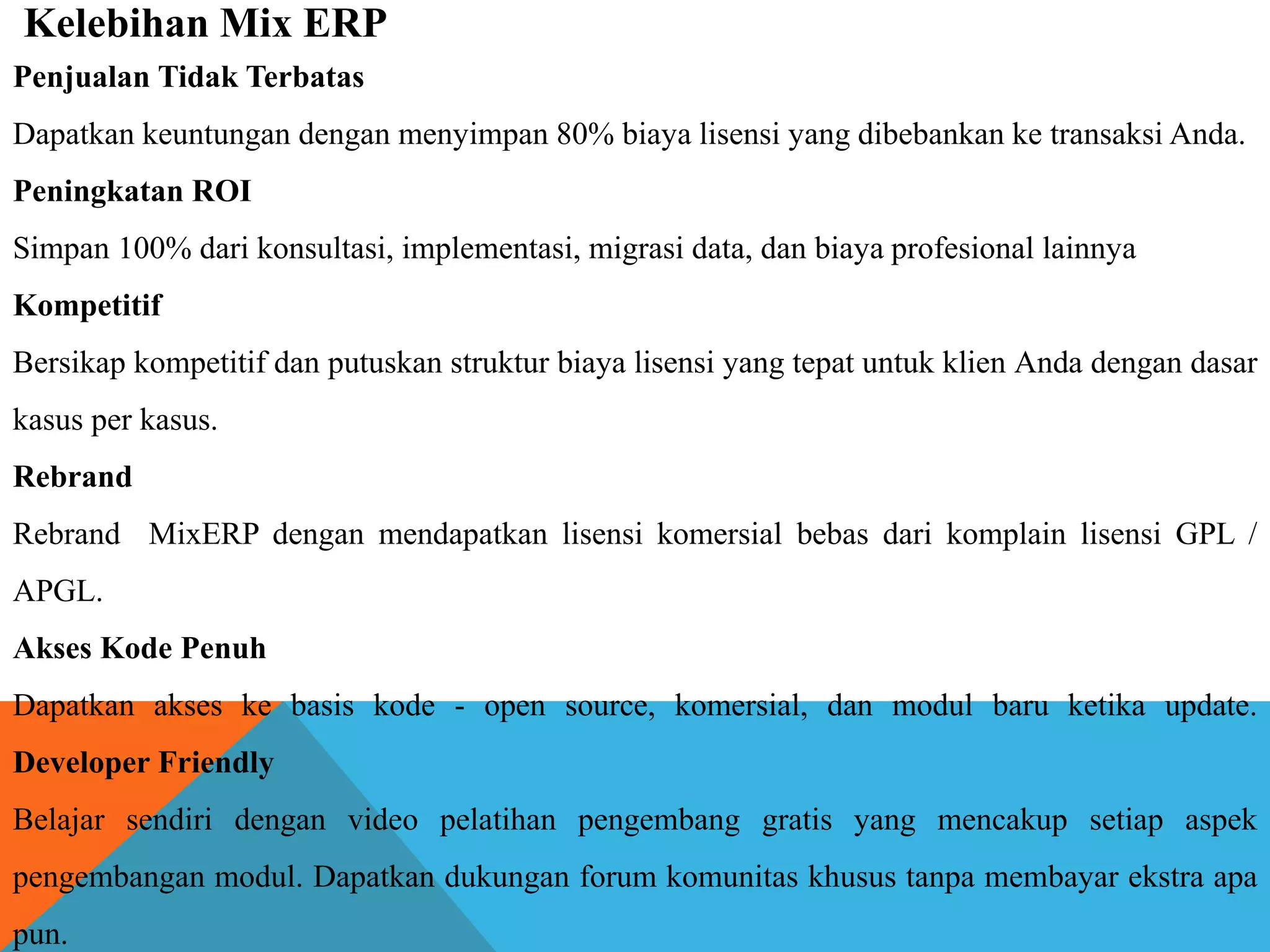 Presentasi ERP tentang software MixERP | PPTX