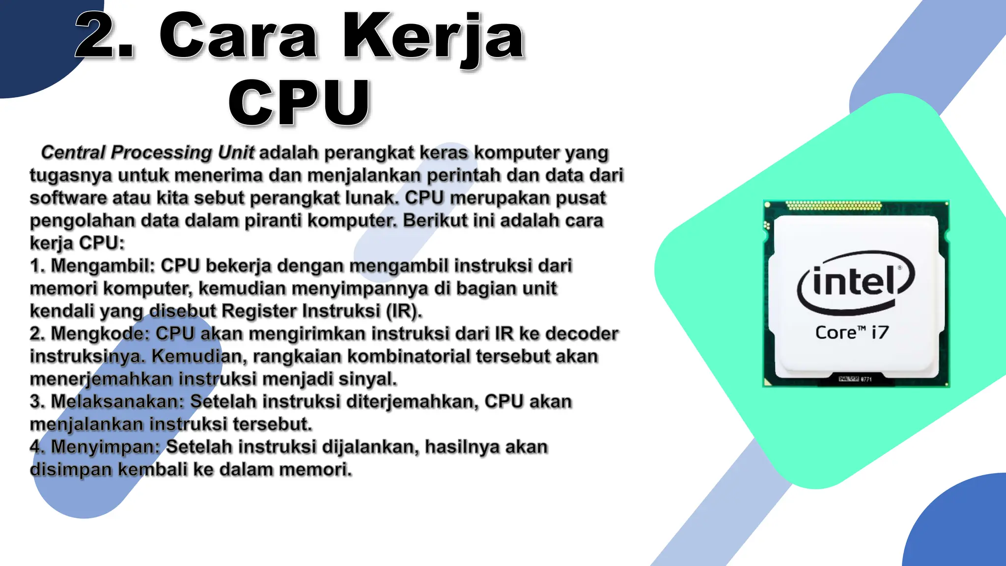 Tugas Informatika tentang pengenalan CPU | PPT