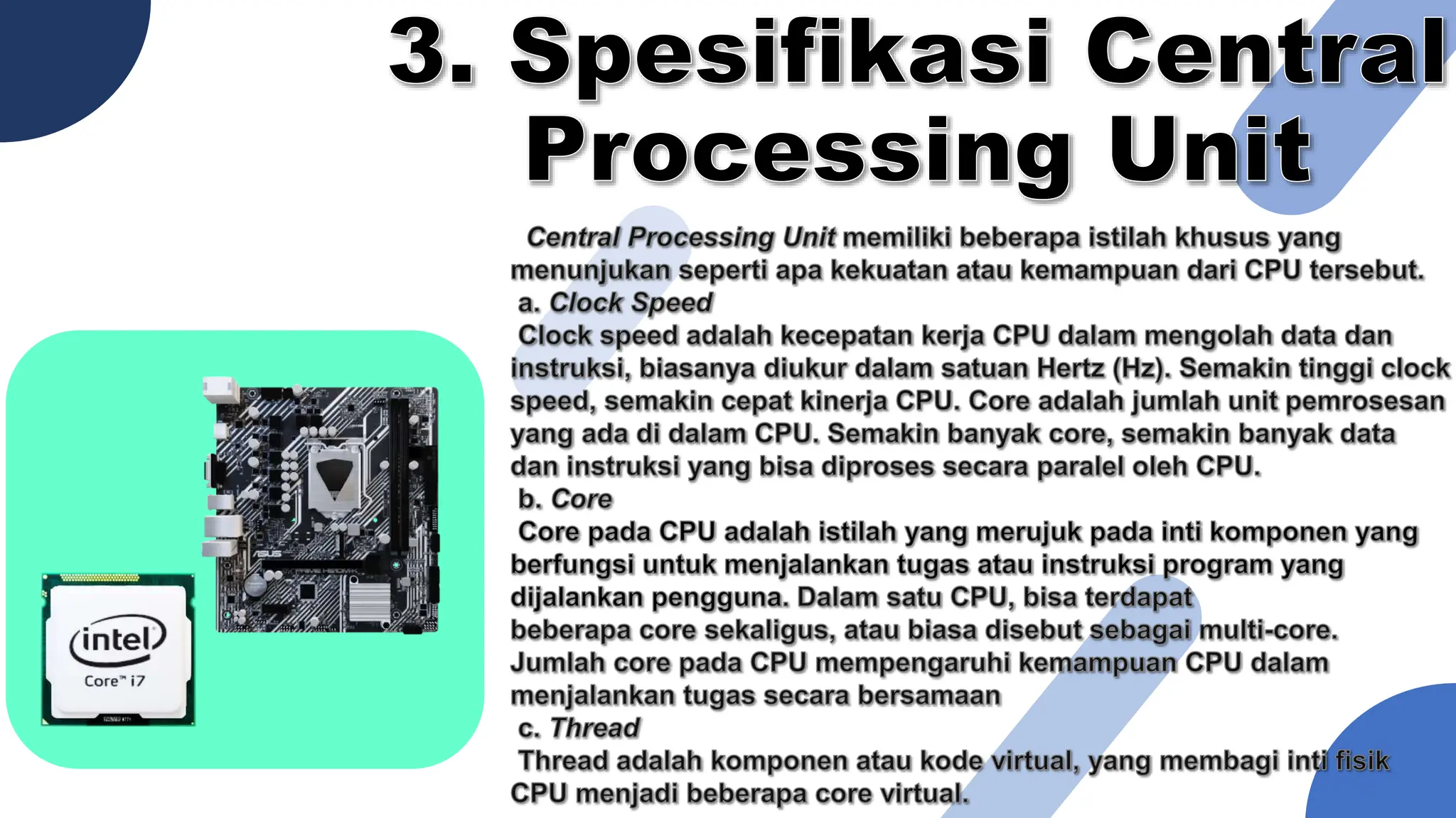 Tugas Informatika tentang pengenalan CPU | PPT